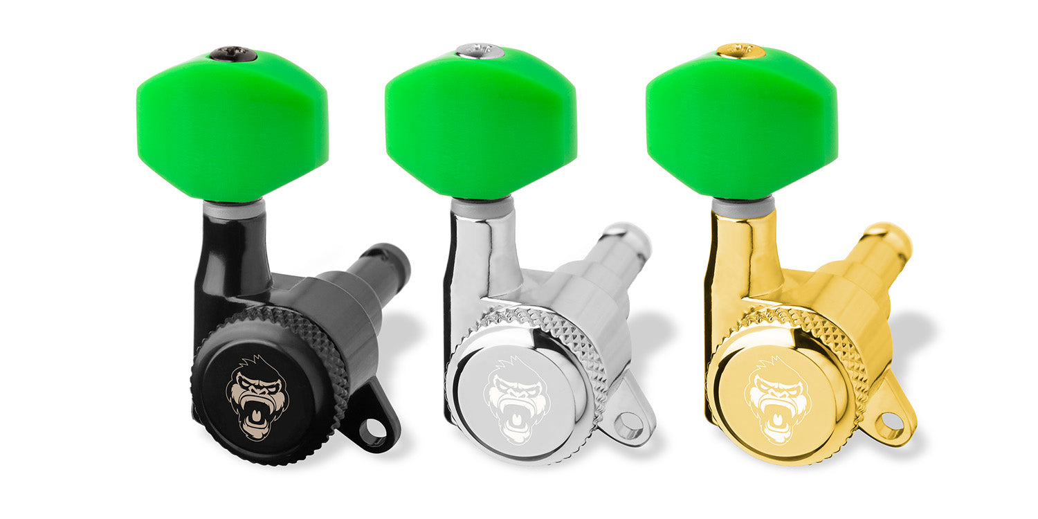 8-String Set Monkey Locks - Locking Tuners Neon Hex Megalight Buttons ...